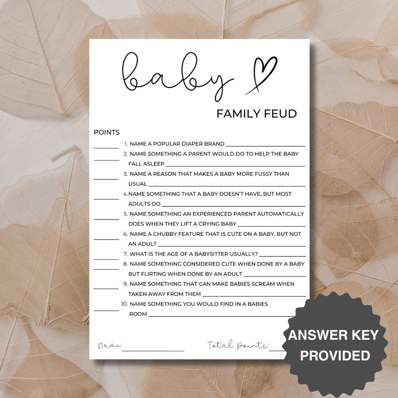 Baby Shower Game Bundle - Babies of the Bible - Instant Download ...