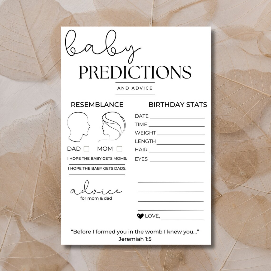 Baby Shower Game Bundle - Babies of the Bible - Instant Download ...