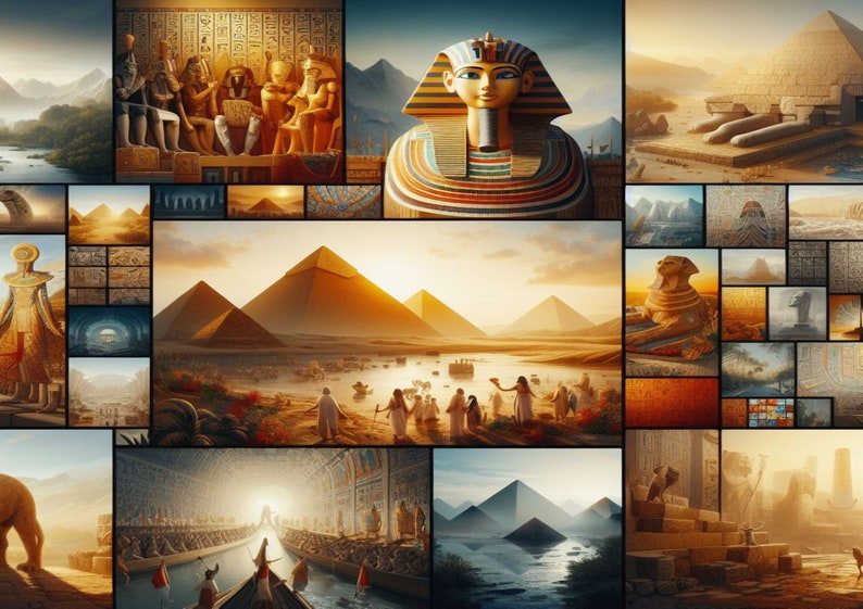 Ancient Egypt Collage - Etsy