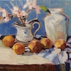 Tangerine Oil Painting: Citrus Still Life Fine Art (6x6 In) - Etsy