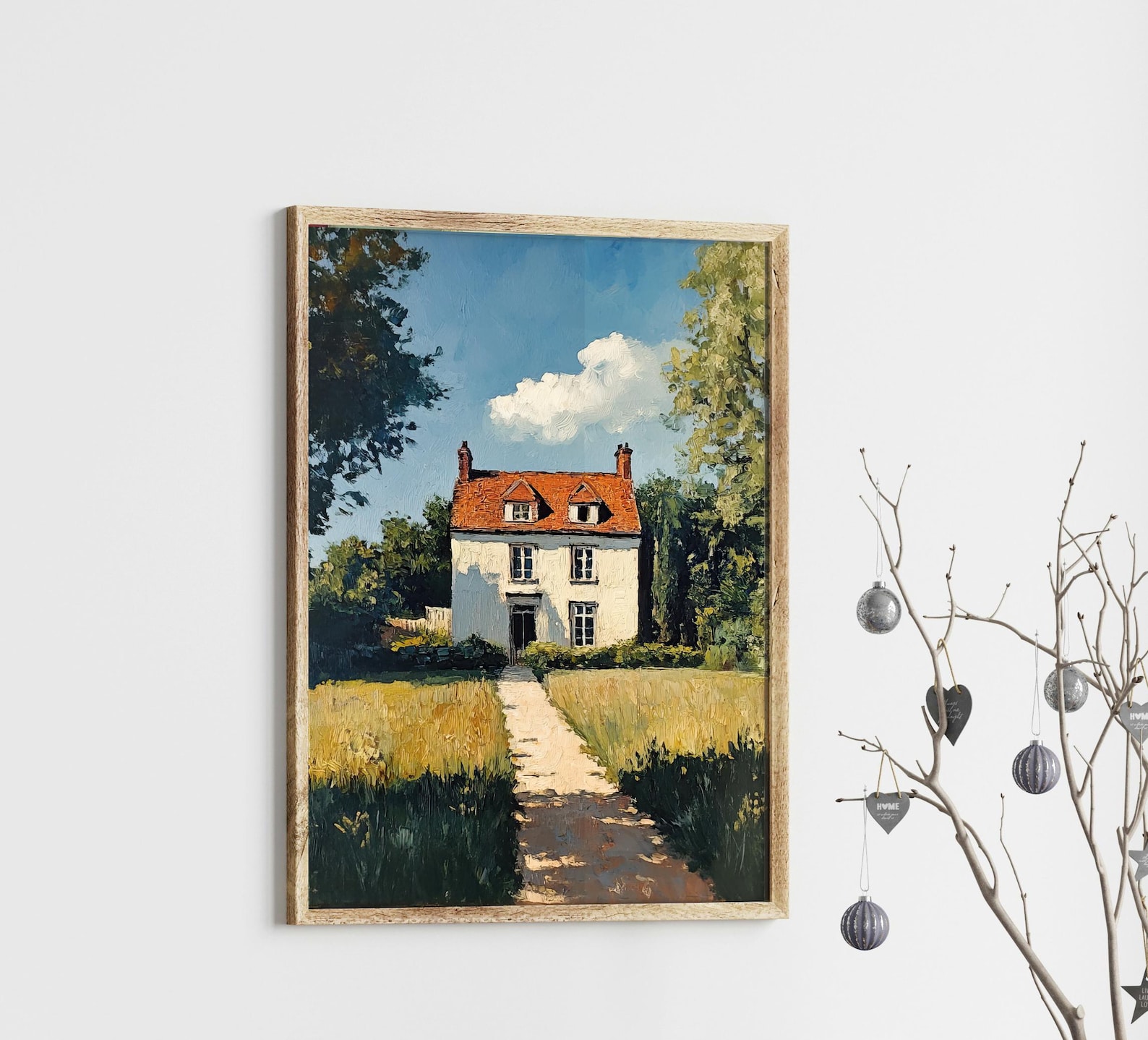 Commission Cottage Oil Painting on Canvas, Original Landscape Art ...