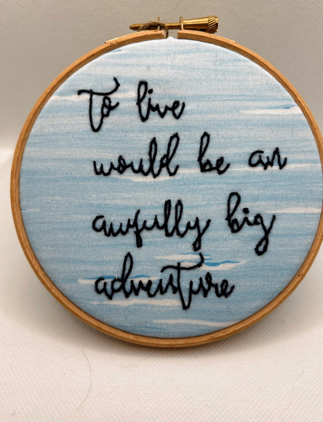 Mini Embroidery Hoop Peter Pan Quote - Etsy