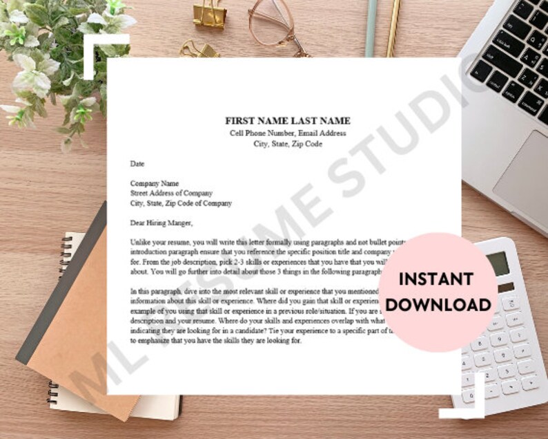 Early Career Cover Letter Template, Beginner Job Seeker, Simple Format ...