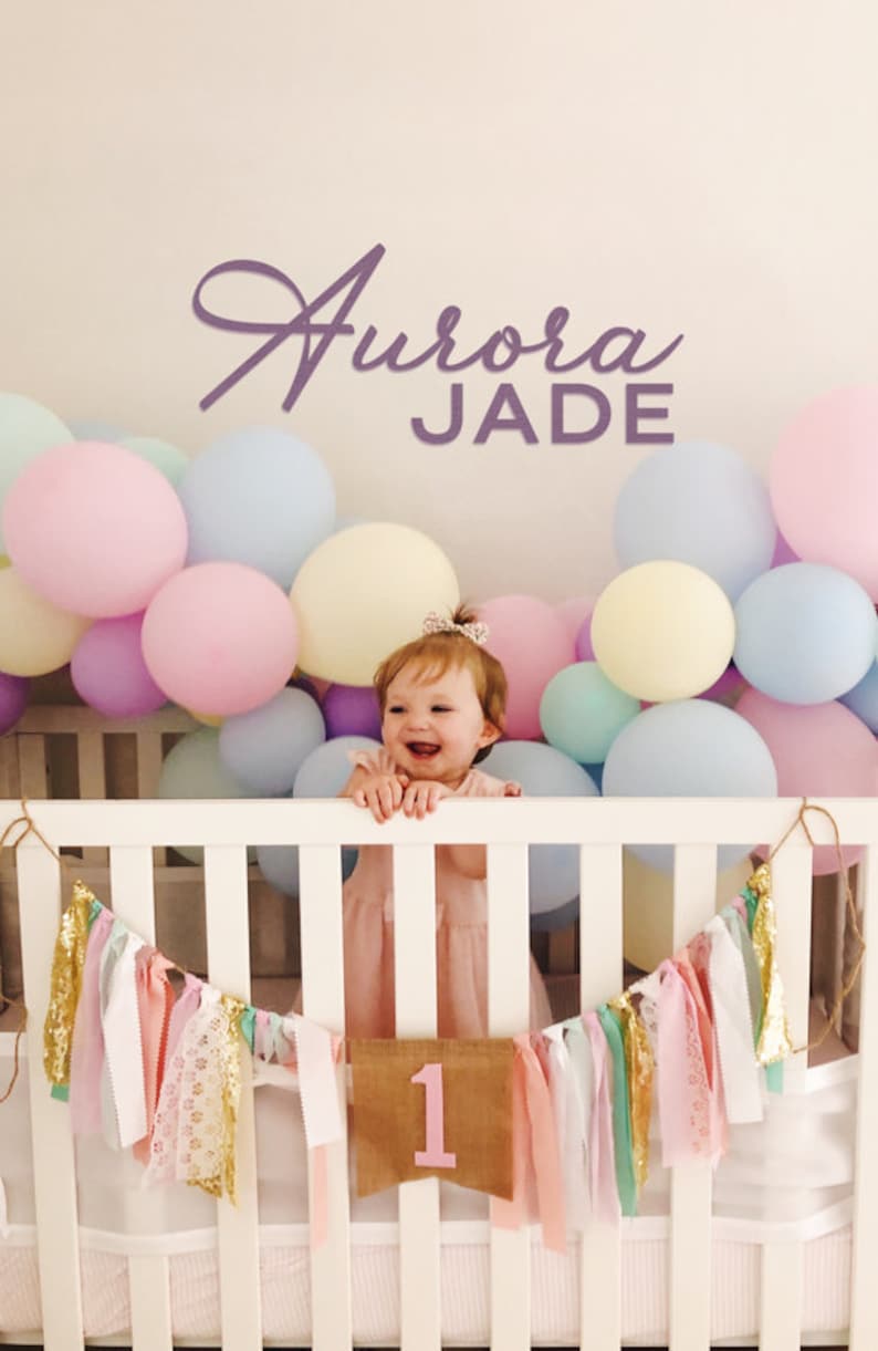 Personalized Backdrop Name Sign, Name Sign for Birthday Party, Wood ...