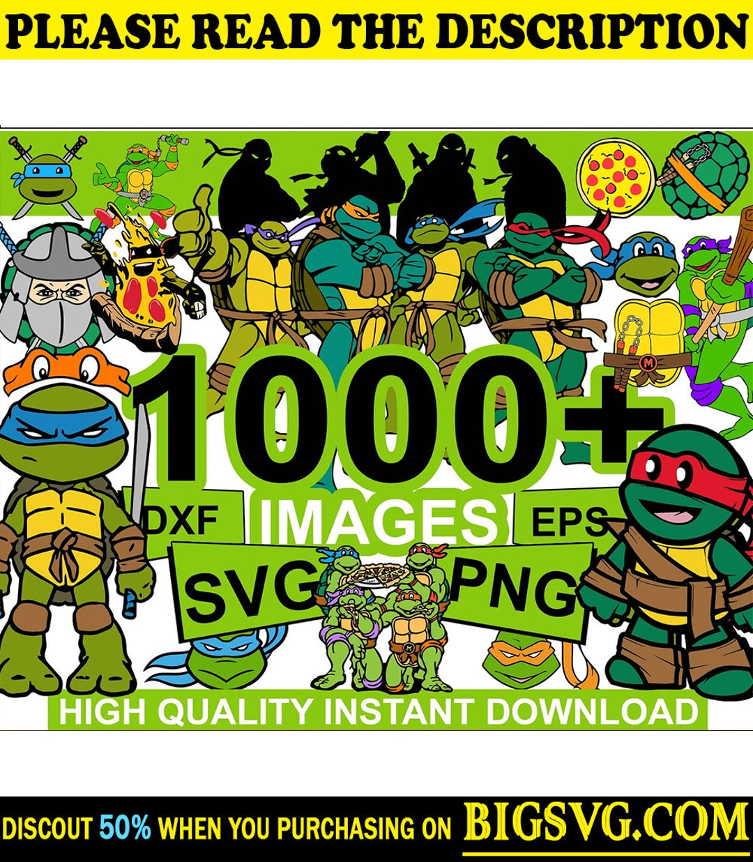 1000 Files Ninja Turtles Clip Arts Bundle Alphabet, Ninja Turtles Svg ...
