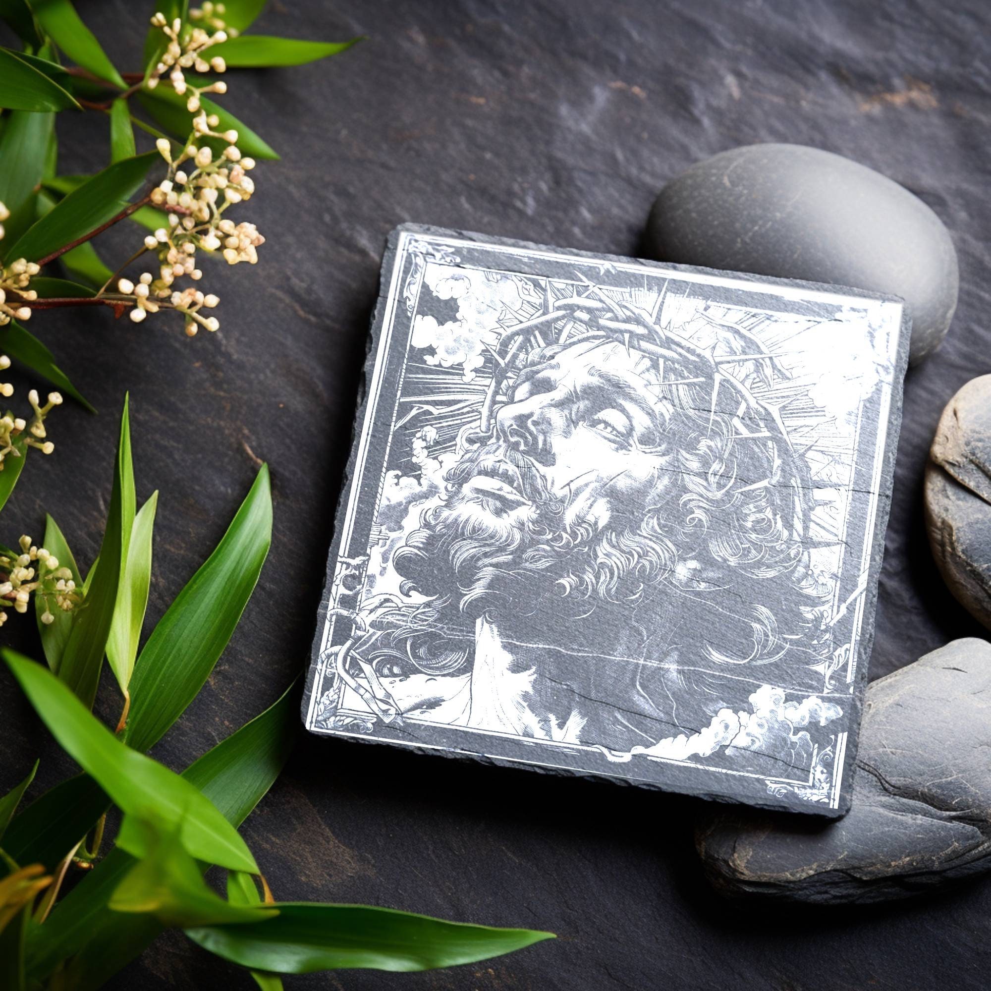Jesus Christ Engrave PNG, Glowforge Christian Engraving File, Lightburn ...