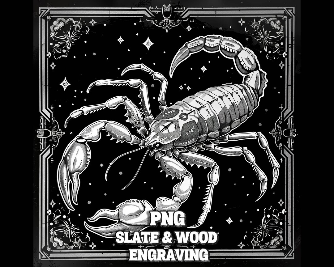 Laser Engrave PNG, Scorpio Zodiac Sign Laser Burn File, Horoscope Gift ...