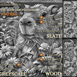 Capybara Laser Burn PNG, Cute Animal Engraving File for Glowforge ...