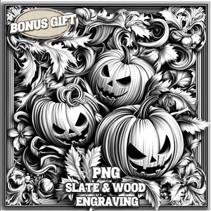 Halloween Laser Burn PNG, Spooky Laser Engraving File, Pumpkin Coaster ...