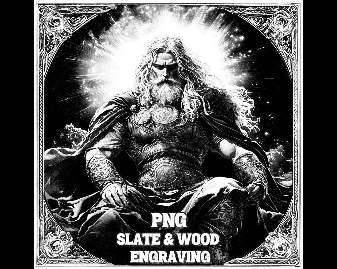 Norse God Balder Laser Burn Files, Nordic Mythology Engraving PNG ...