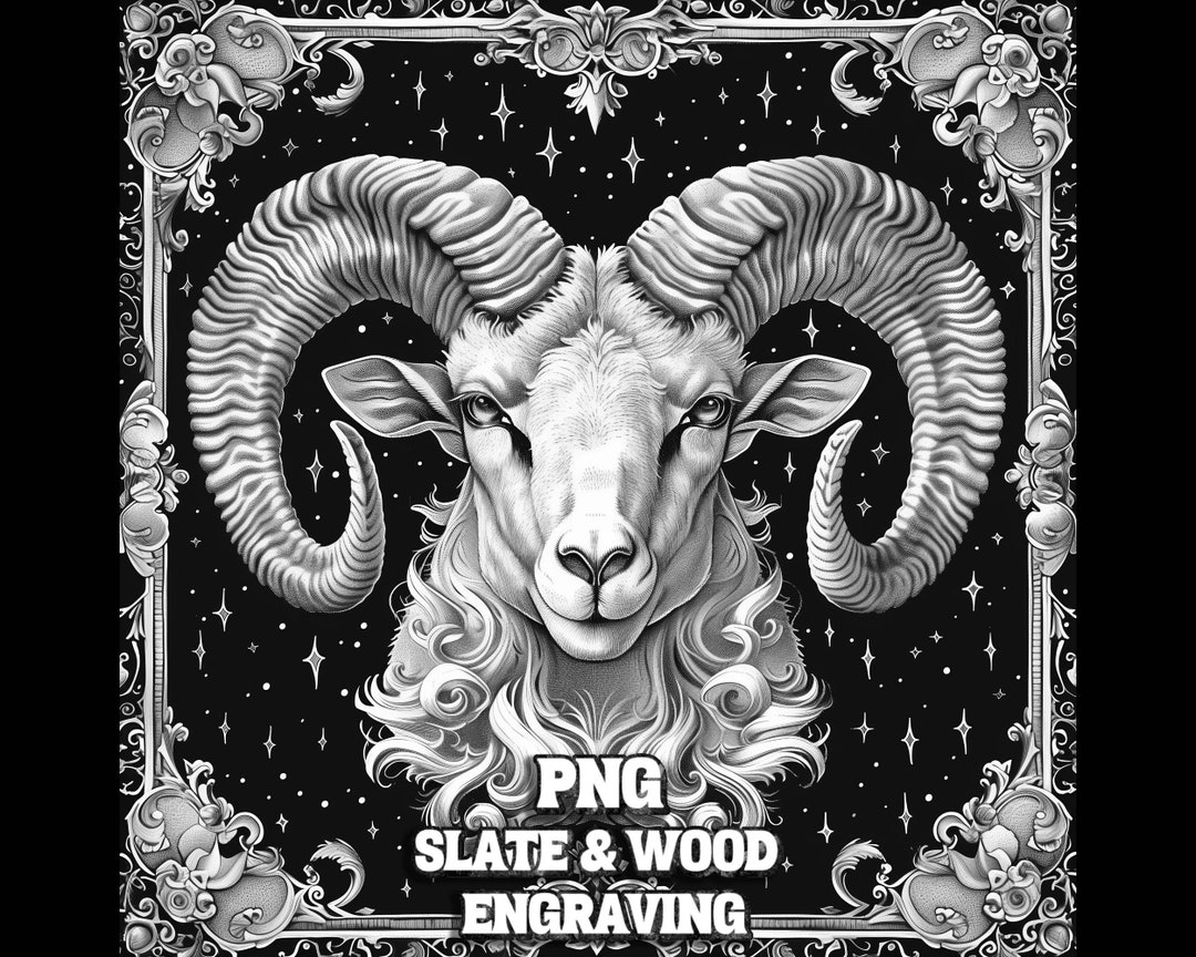 Laser Engrave PNG, Aries Zodiac Sign Laser Burn File, Horoscope Gift ...