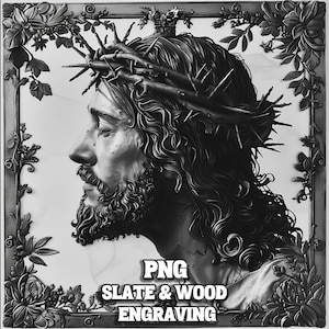 Jesus Christ Laser Burn PNG, Glowforge Christian Engraving File ...
