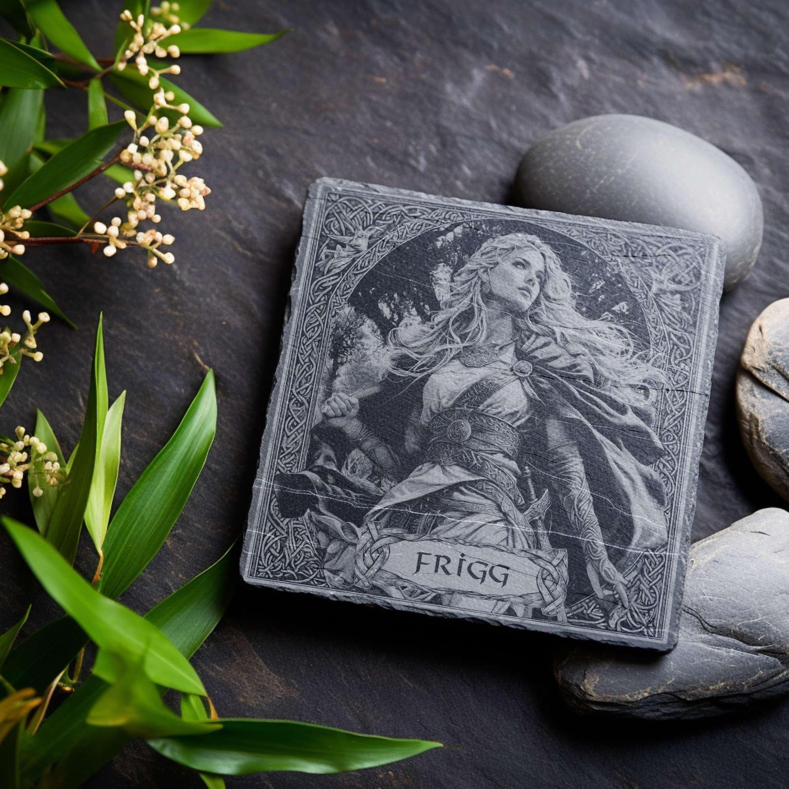 Norse Mythology Engraving Set, Norse Gods Laser Burn PNG Bundle, Slate ...