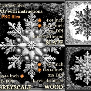 Christmas Snowflake Engraving PNG, Festive Holiday Laser Burn File ...