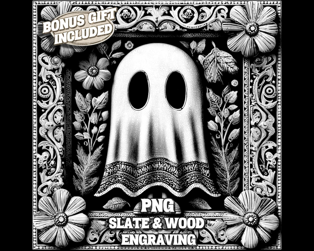 Ghost 3D Illusion Laser Burn PNG, Halloween Laser Engraving File, Ghost ...