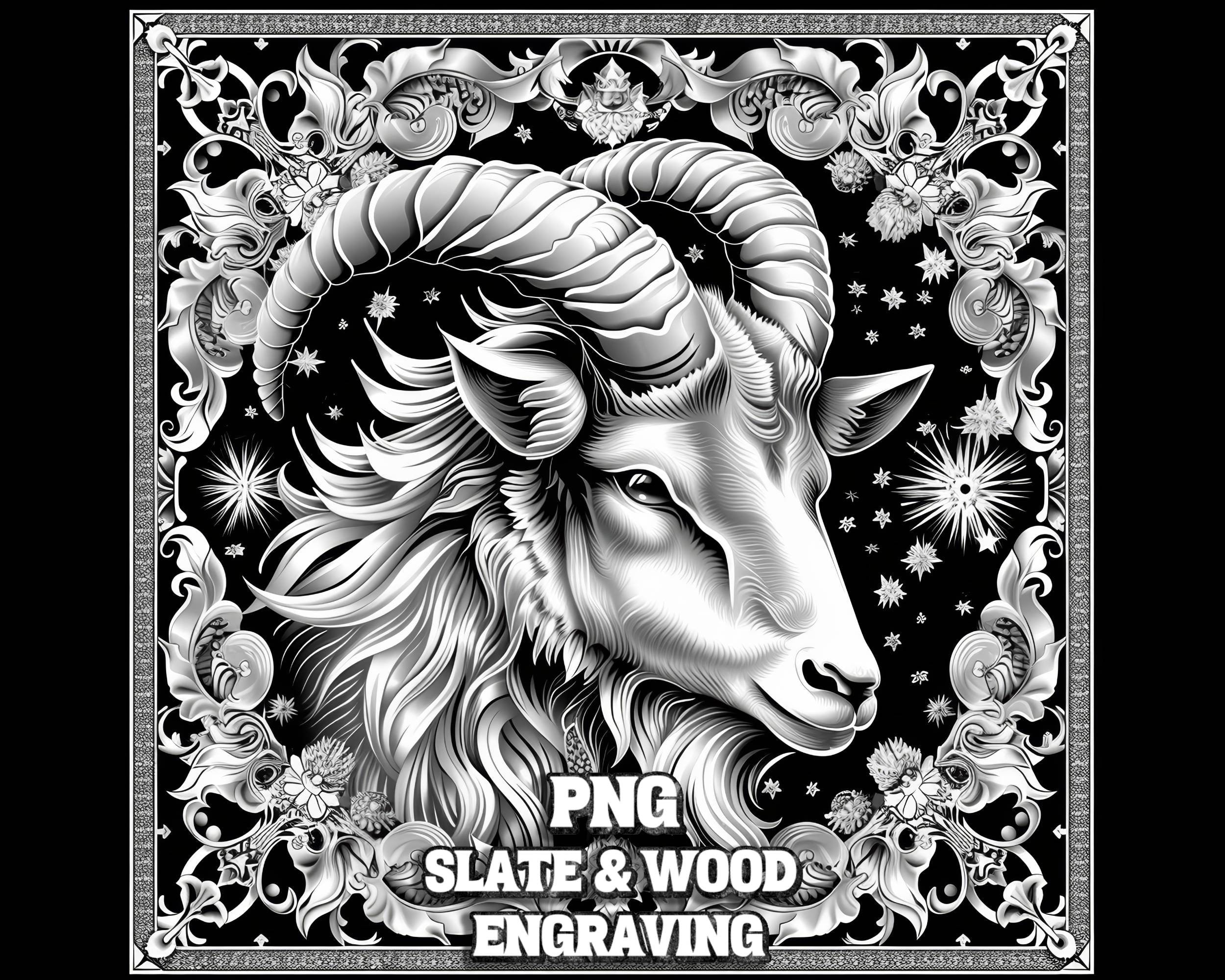 Zodiac Engrave Bundle, Zodiac Sign Set of 12, Laser Burn PNG File ...