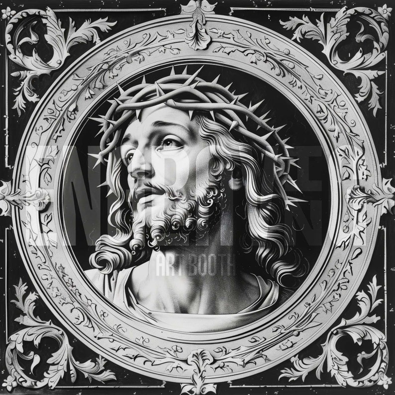 Jesus Christ Laser Burn PNG, Glowforge Christian Engraving File, Lightburn Religious Art, Xtool ...