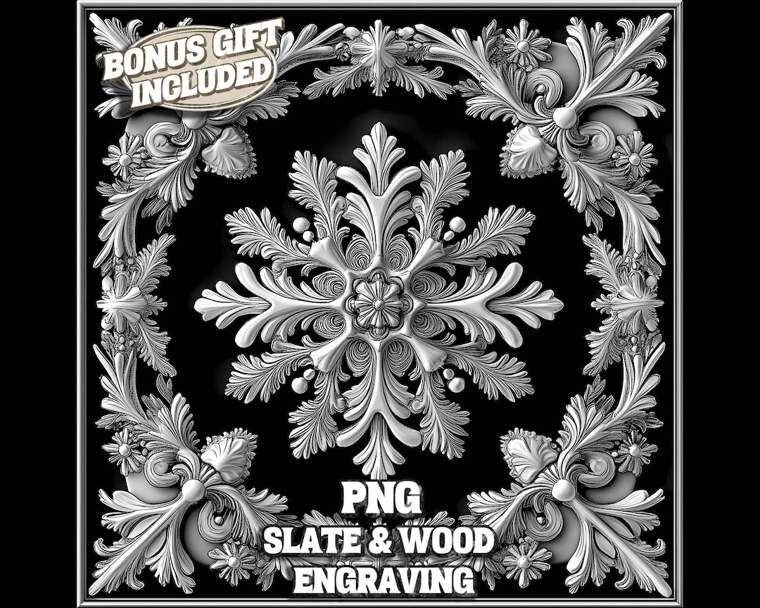 Christmas Snowflake Engraving PNG, Festive Holiday Laser Burn File ...