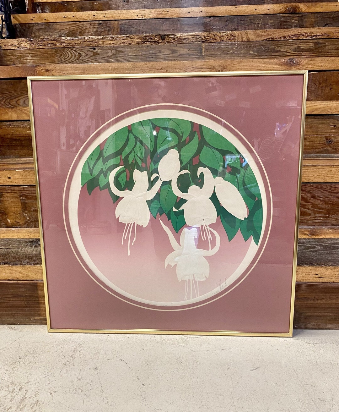 Vintage Hanging Fuchsia Serigraph David Allgood - Etsy