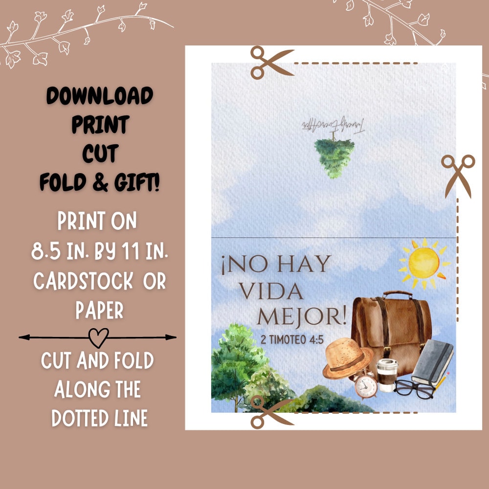 JW "no Hay Vida Mejor!" Spanish Printable Greeting Card Pioneer Gift ...