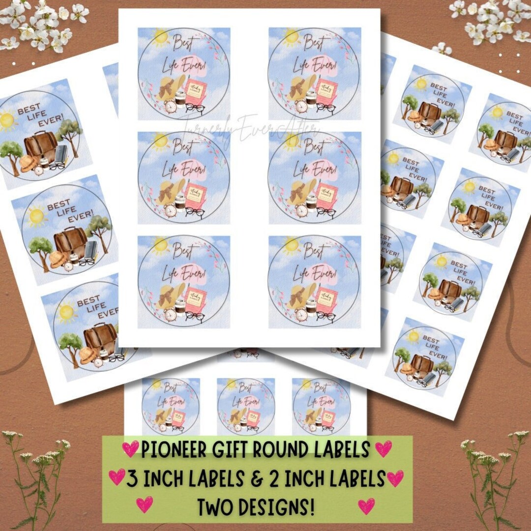 JW Pioneer Gift Round Labels 2 Inch 3 Inch Digital Download Best Life ...
