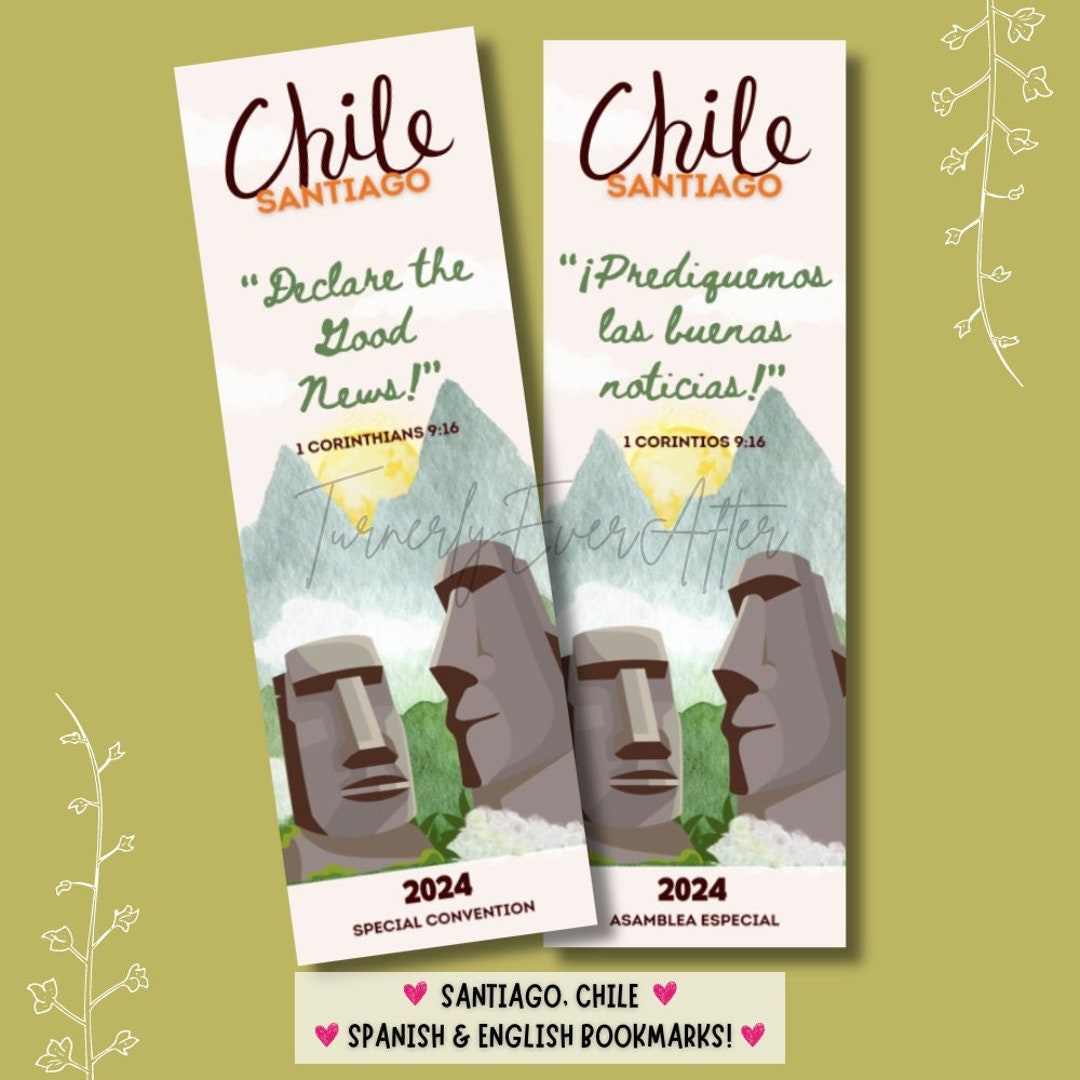 JW Special Convention 2024 Bookmarks ~ Santiago, Chile ~ Spanish ...