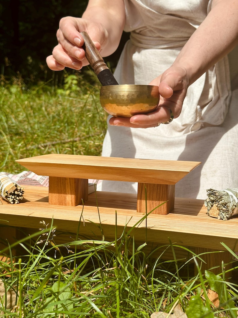Altar Table, Yoga Studio Decor, Meditation Altar, Sustainable Wood ...