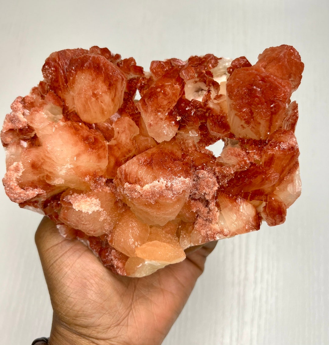 Rare Red Stilbite Cluster - Grounded Fire, Healing Crystal - Etsy