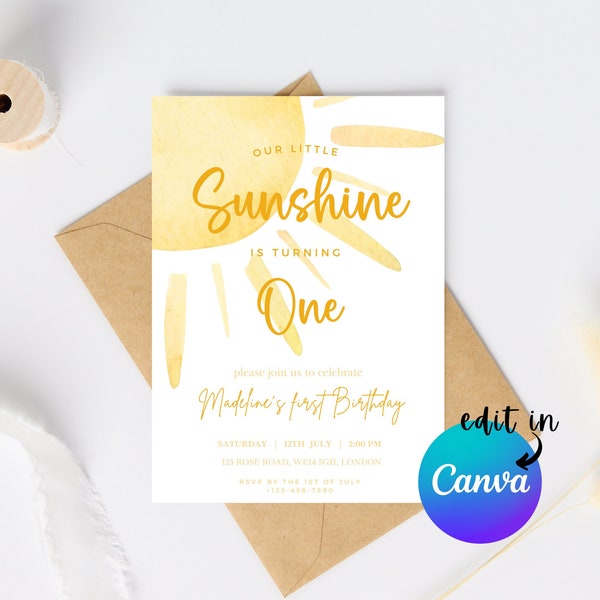Sunshine Invitation - Etsy