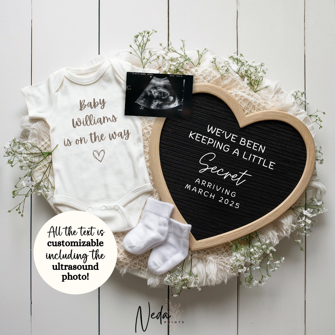 EDITABLE Pregnancy Announcement Digital, Baby Announcement, Pregnancy ...