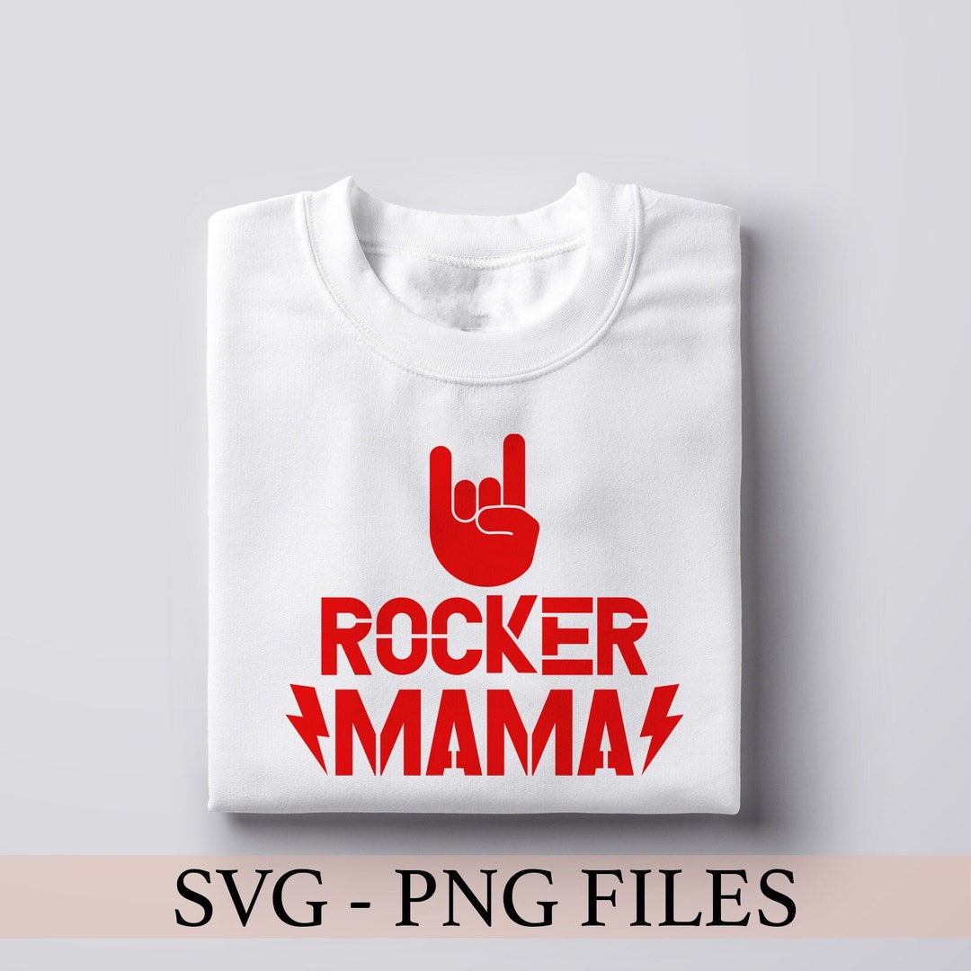 Rocker Mama SVG, Rock Mom Png, Positive, Girl Mama, Retro Mama PNG ...