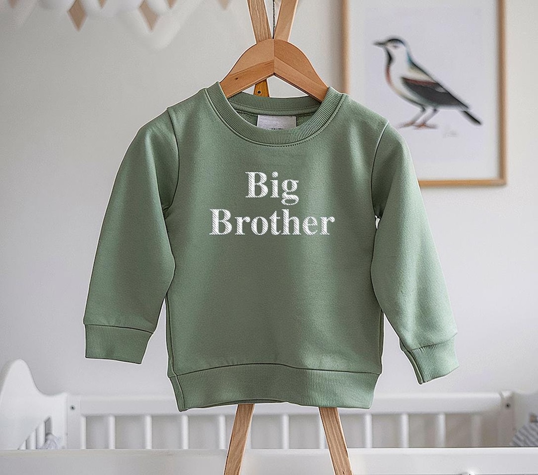 Embroidered Big Brother Sweatshirt, Big Brother Jumper, Promoted to ...
