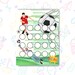 Soccer Reading Progress Chart,reward Chart, Reward Log, Cute Sticker ...