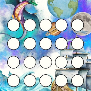 Dragon Reading Progress Chart,reward Chart, Reward Log, Cute Sticker ...