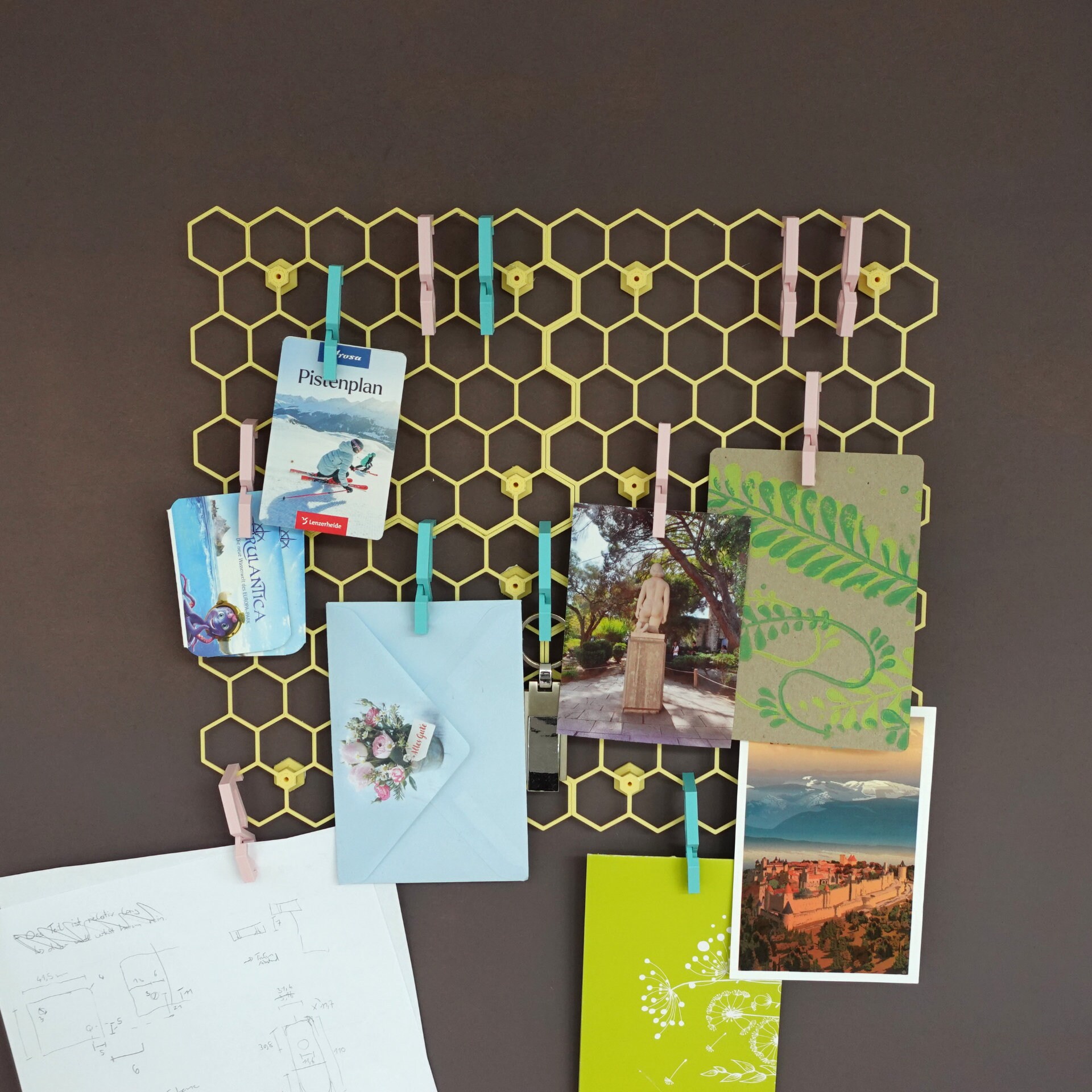 Honeycomb Moodboard Maximalist Photo Display Bulletin Board, 3d Printed ...