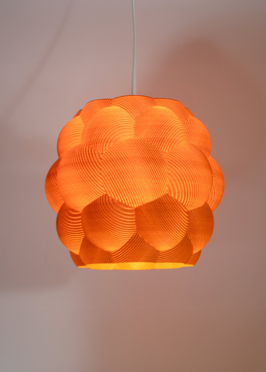 Bubble Gum Lamp Shade, Wavy Bohemian Pendant Light, Modern Boho Chic ...