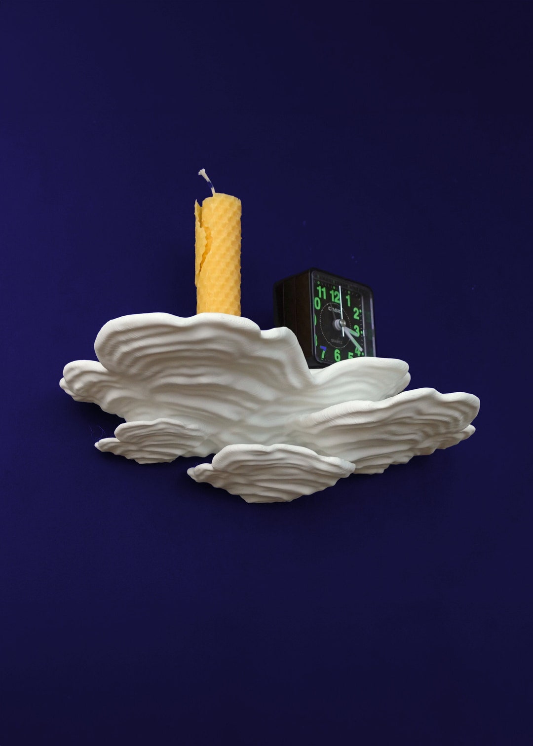 Ostrea Fungus Wall Shelf - Boho Rustic Floating Mushroom Design - Wavy ...