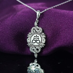 Sterling Silver Leviathan Cross Snake Pendant: Gothic Occult Jewelry - Etsy