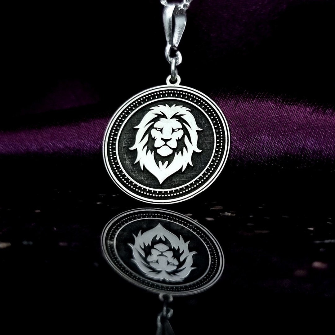 Sterling Silver Lion Head Pendant Necklace: Leo Zodiac Astrology Gift ...