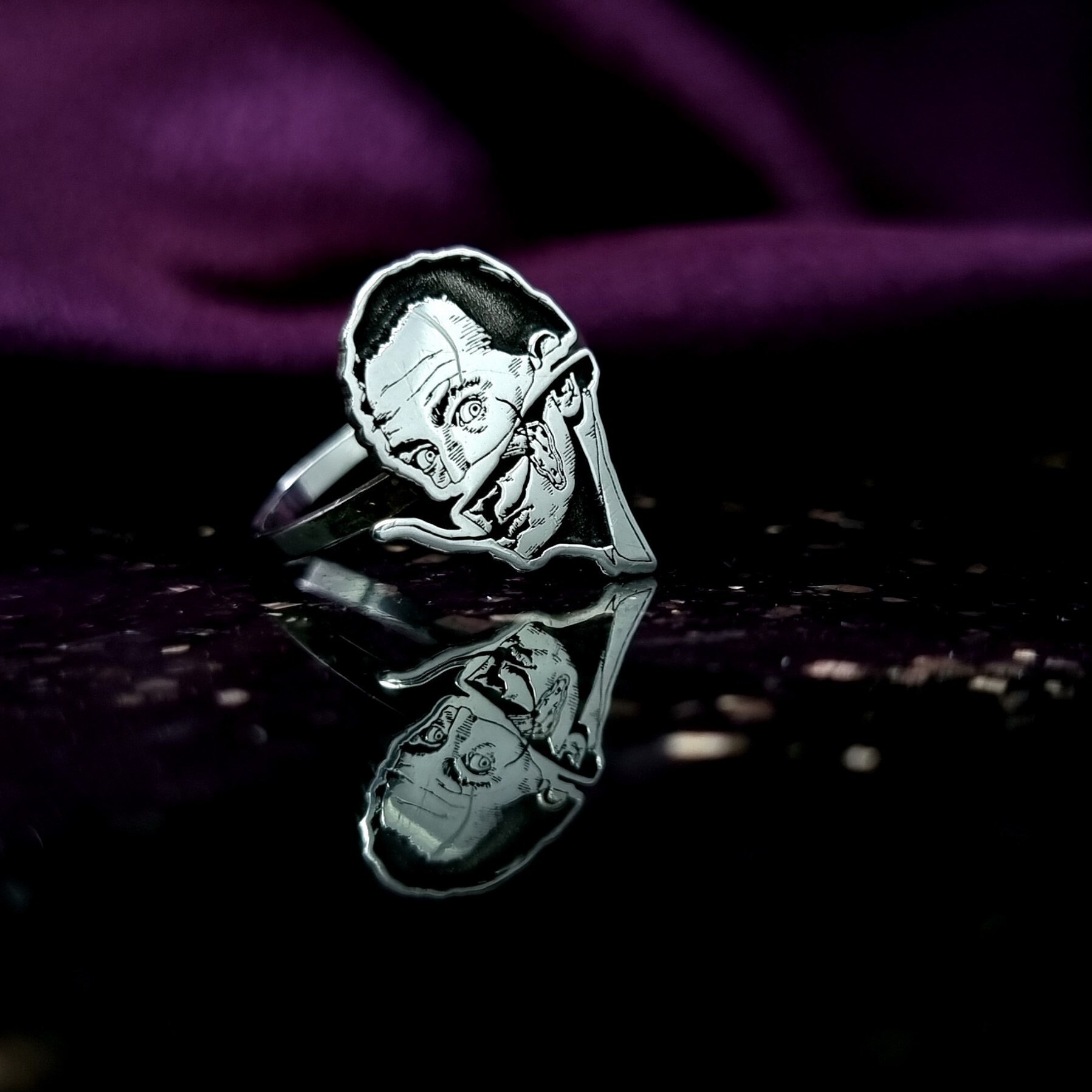 Salvador Dali Melting Clock 925K Silver Ring, 14K Solid Gold Surrealist ...