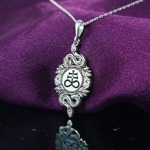 Sterling Silver Leviathan Cross Snake Pendant: Gothic Occult Jewelry - Etsy