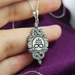Sterling Silver Leviathan Cross Snake Pendant: Gothic Occult Jewelry - Etsy