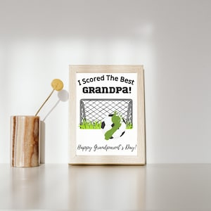 Grandpa Soccer Footprint Craft Grandparents Day Gift Instant Download