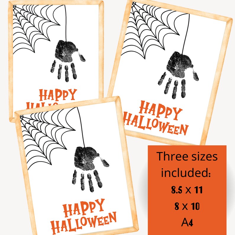 Halloween Spider Handprint Craft, Toddler Craft, Daycare Activity ...