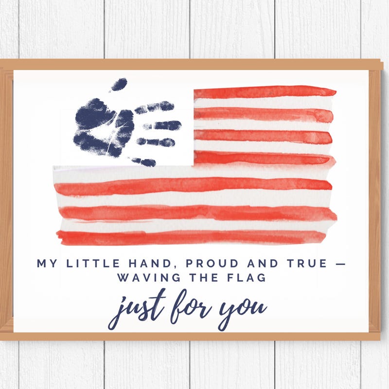 American Flag Handprint Art - Etsy
