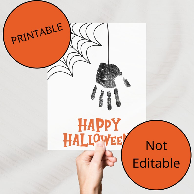 Halloween Spider Handprint Craft, Toddler Craft, Daycare Activity ...