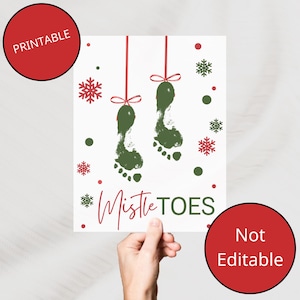 DIY Footprint Art, Mistletoes Craft, Baby's First Christmas, Mistletoes ...