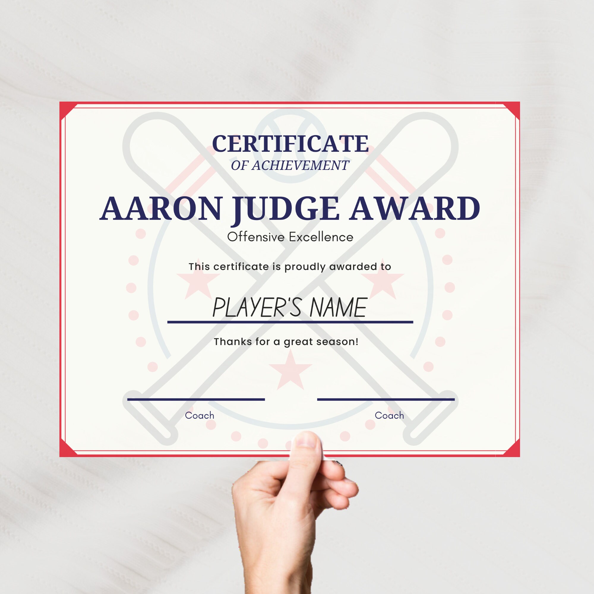15 Editable BASEBALL Certificates, Canva Template, Sports Certificate ...
