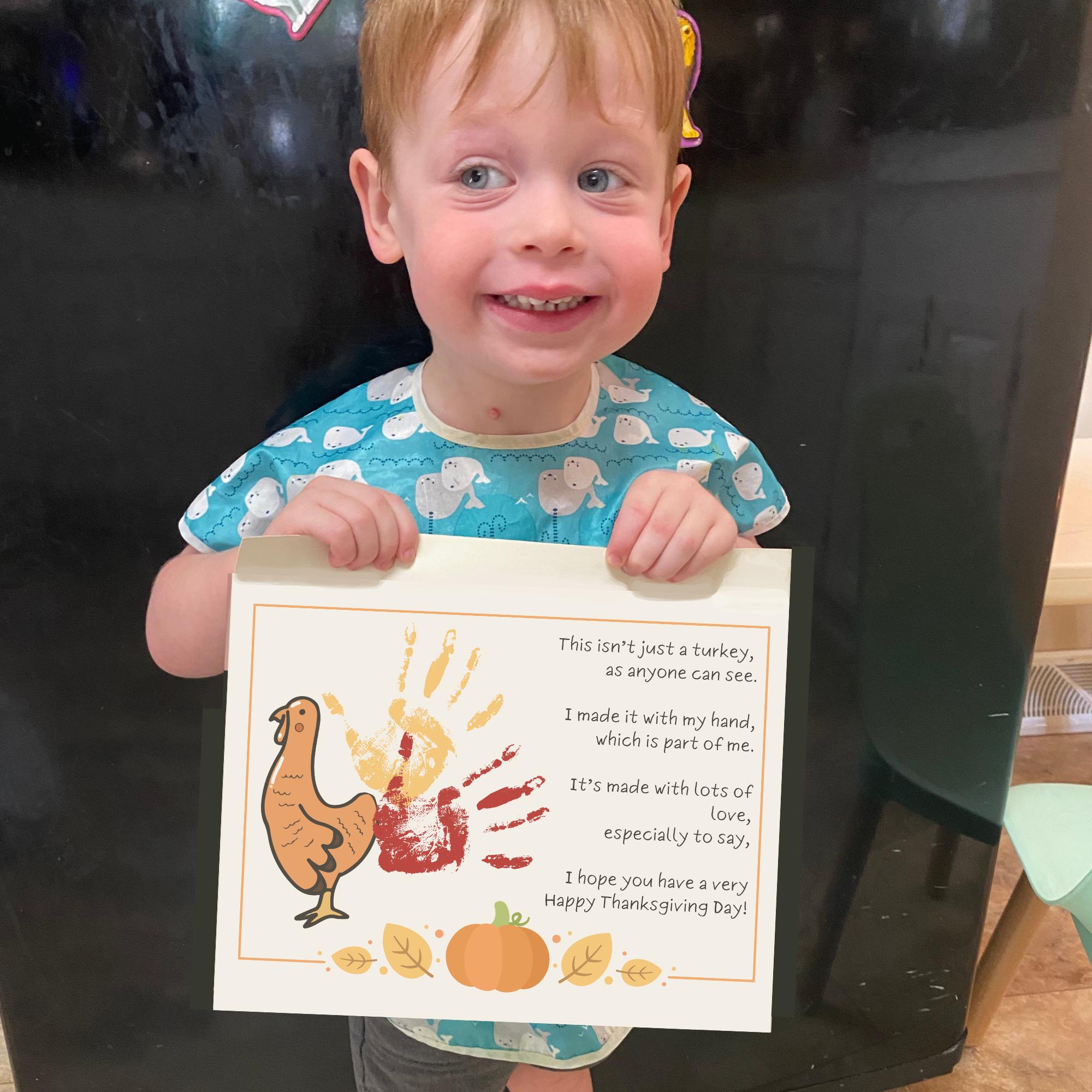 Thanksgiving Turkey Handprint Craft: DIY Keepsake Gift (instant ...