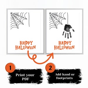 Halloween Spider Handprint Craft, Toddler Craft, Daycare Activity ...